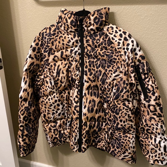 Express | Jackets & Coats | Express New Leopard Puffer Xl | Poshmark